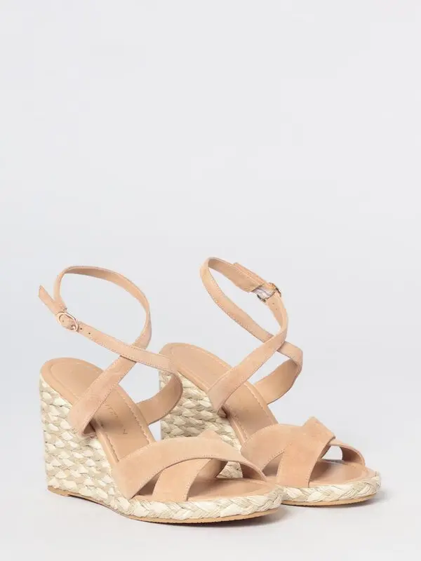 STUART WEITZMAN Suede High Wedge Ankle-strap Sandals
