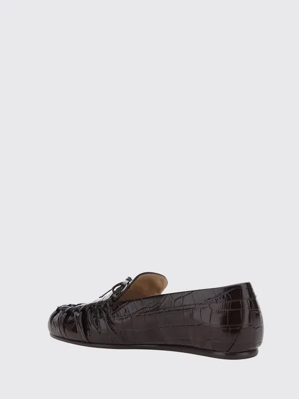 STUART WEITZMAN Britt Croc-embossed Leather Loafers - Brown