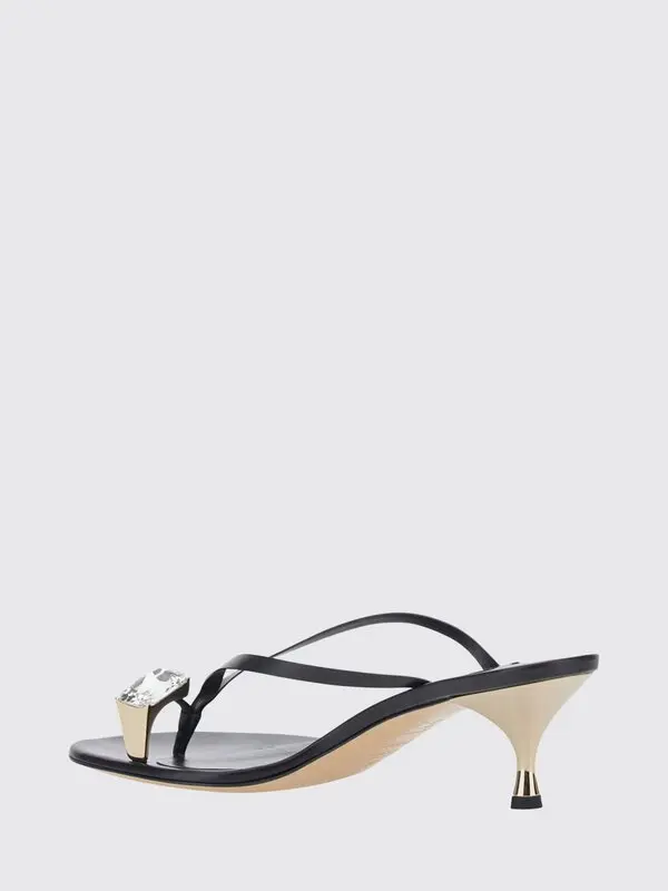 Casadei Embellished Calfskin Thong Sandals With Stiletto Heel