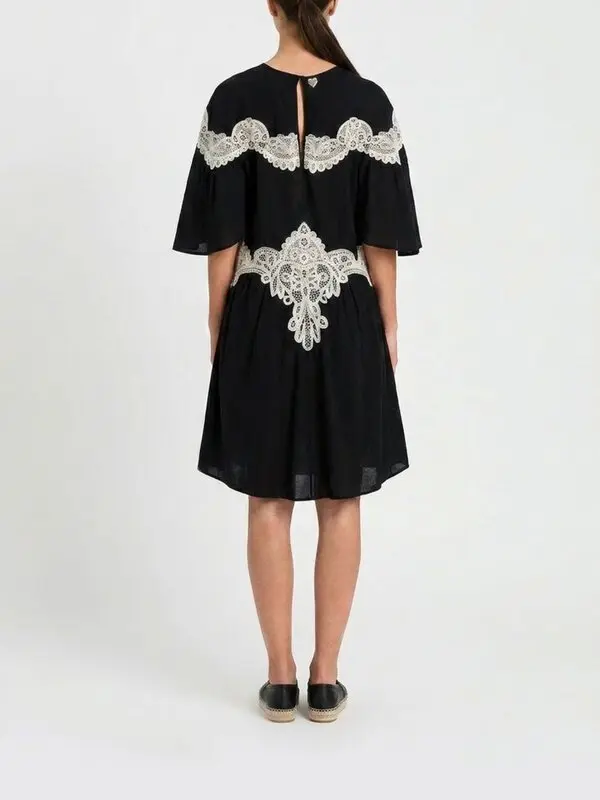 TWINSET U & B Embellished V-neck Midi Dress