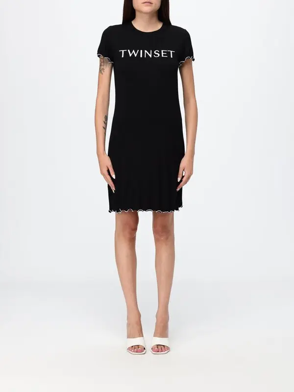TWINSET U & B Twinset & B Short Sleeve Dress - Black