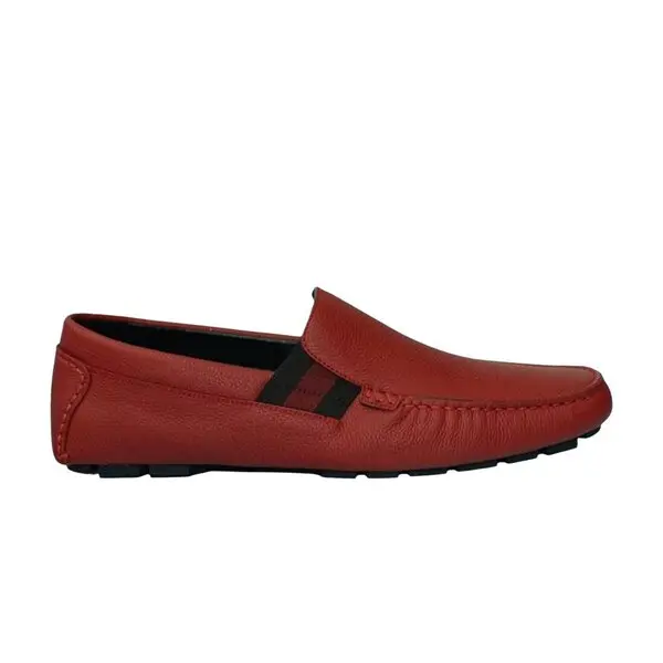 Gucci Soft Leather Driving Loafer 'rosso Ancora