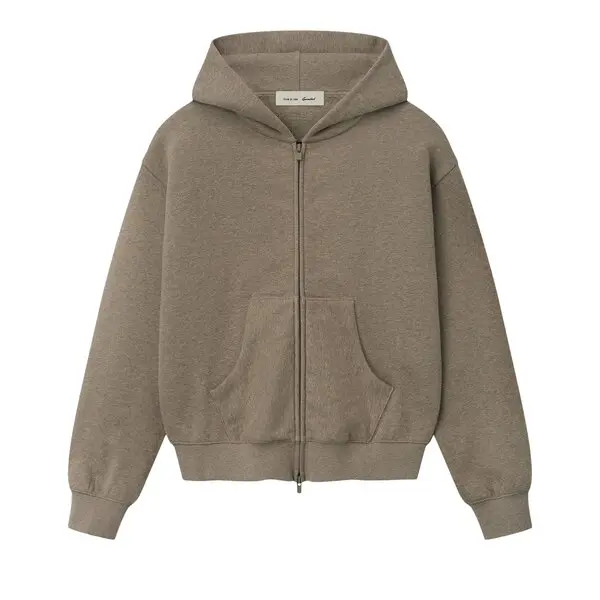 Fear Of God Classic Full Zip Hoodie 'homestead Heather - Tan