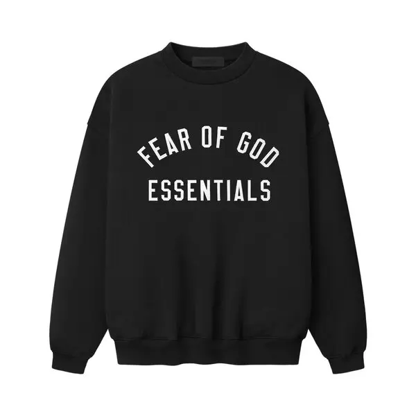 Fear Of God Varsity 90s Crewneck Sweatshirt 'vintage - Black
