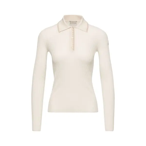 Moncler Long-sleeve Polo 'light Beige - Tan