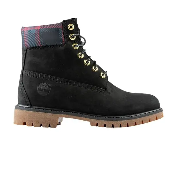 Timberland 6 Inch Premium Waterproof Boot Plaid - Black