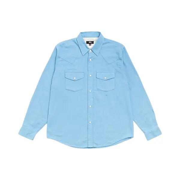 StÜssy Cotton Silk Western Shirt - Blue
