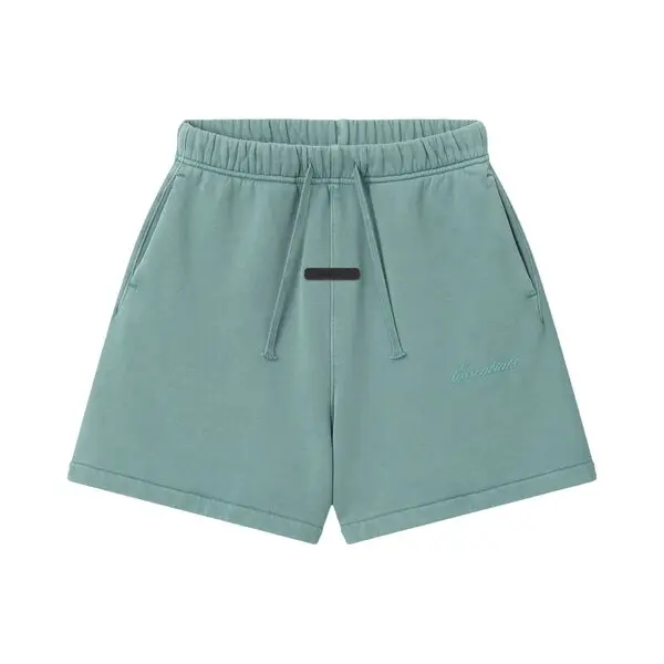 Fear Of God Signature Classic Sweatshort 'faded Coastal - Green