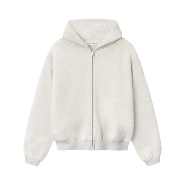 Fear Of God Classic Full Zip Hoodie 'oatmeal Heather - Cream