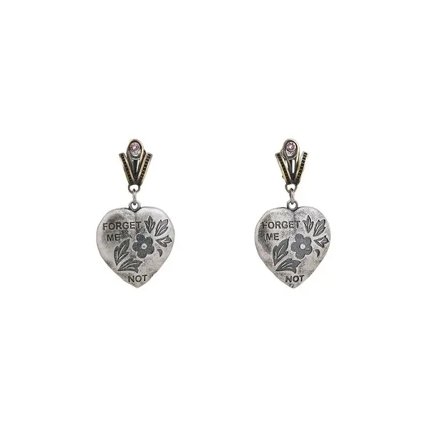 Marni Heart Earrings 'vintage Palladium - Silver