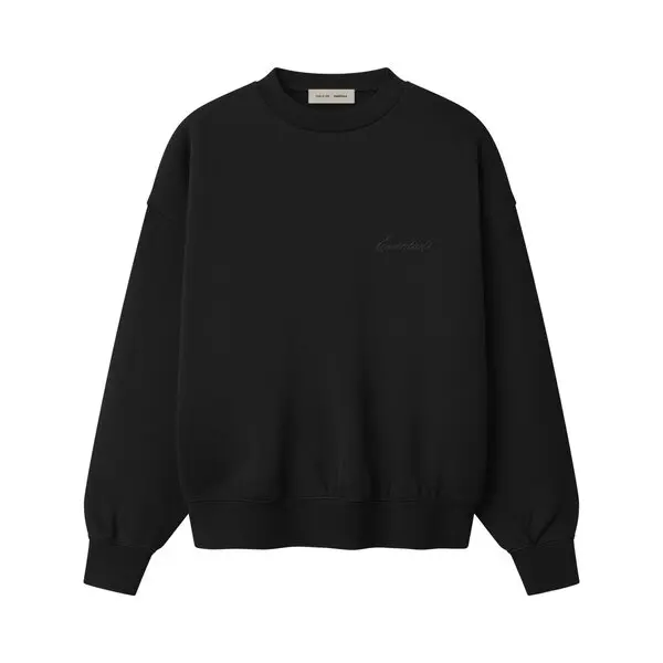 Fear Of God Signature Classic Crewneck Sweatshirt 'vintage - Black