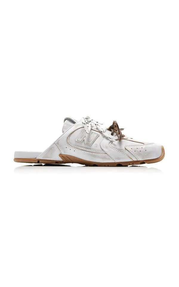 Miu Miu X New Balance 530 Sl Leather Mules - White