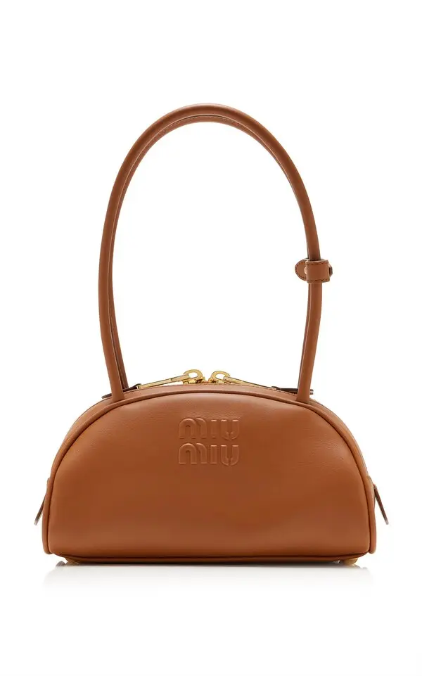 Miu Miu Small Leather Shoulder Bag - Brown
