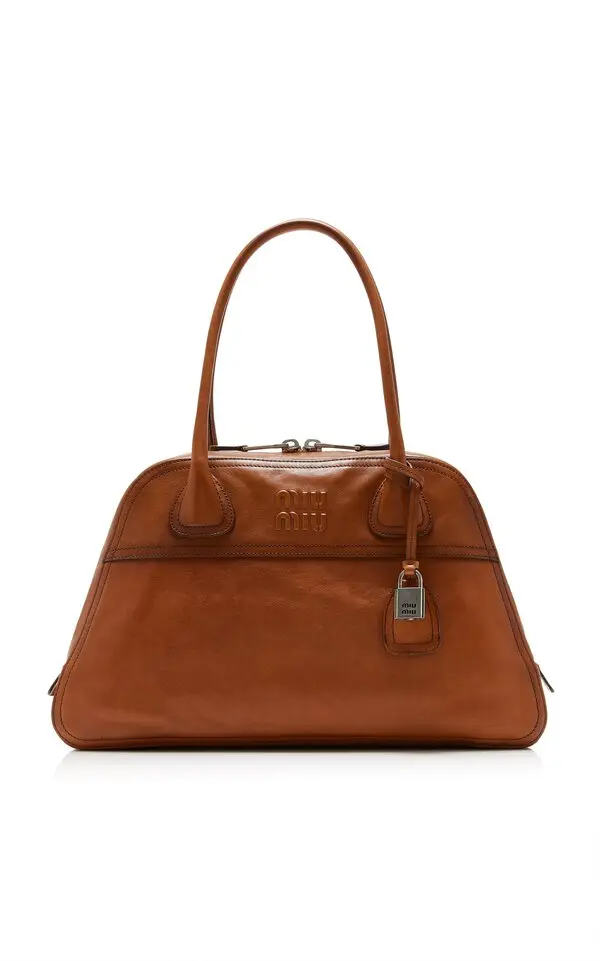 Miu Miu Leather Shoulder Bag - Brown