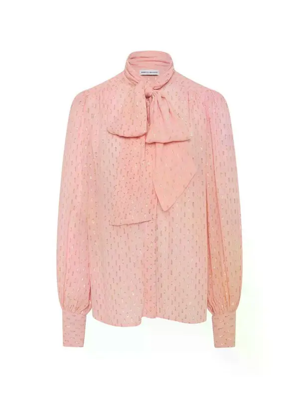 Rebecca Vallance Hasina Metallic Jacquard Blouse