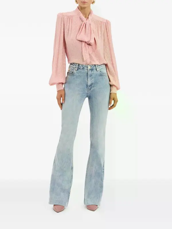 Rebecca Vallance Hasina Metallic Jacquard Blouse