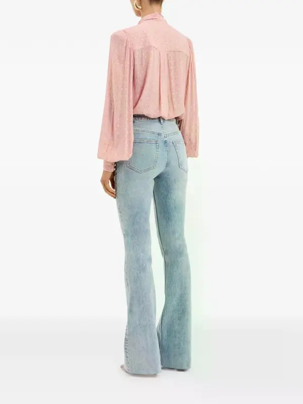 Rebecca Vallance Hasina Metallic Jacquard Blouse