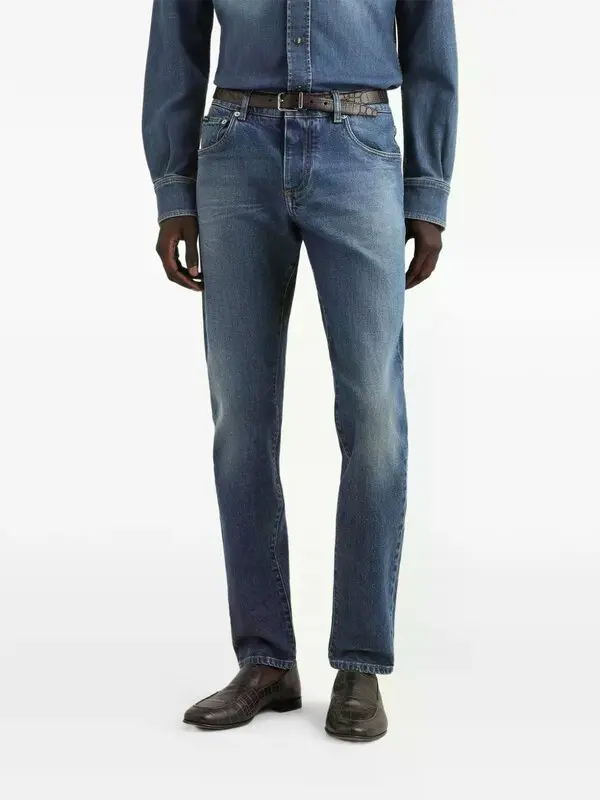 Dolce & Gabbana Straight Jeans With Logo Detail