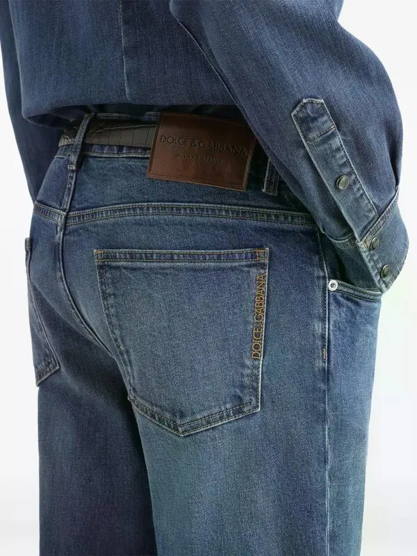 Dolce & Gabbana Straight Jeans With Logo Detail