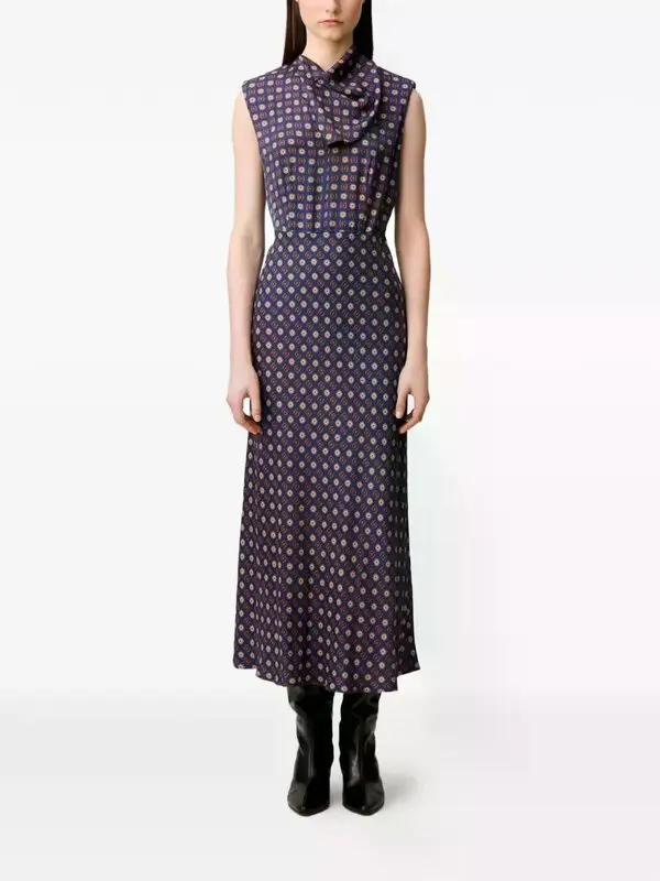 Claudie Pierlot Draped Neck Sleeveless Dress