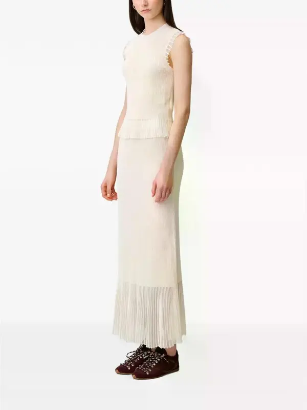 Claudie Pierlot Knitted Maxi Skirt - Neutrals