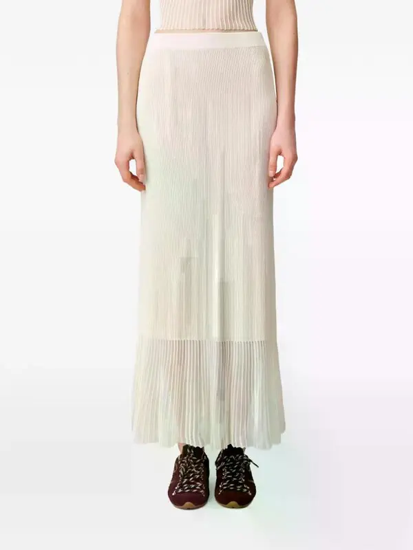 Claudie Pierlot Knitted Maxi Skirt - Neutrals