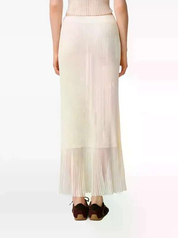Claudie Pierlot Knitted Maxi Skirt - Neutrals