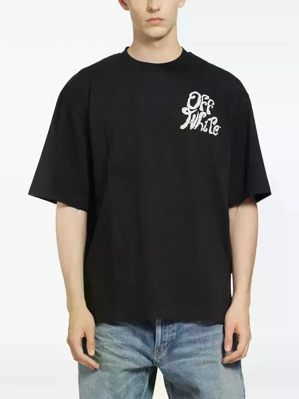 Off-White Logo-print Short-sleeve T-shirt - Black