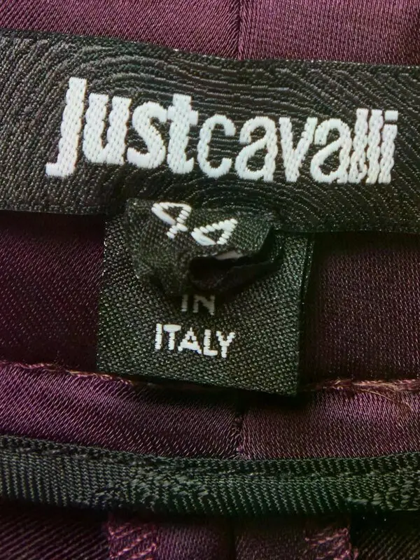Just Cavalli Side Tape Satin Straight-leg Trousers