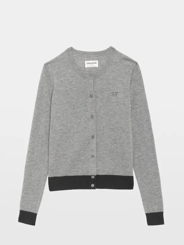 Zadig&Voltaire Missya Cashmere Cardigan - Medium Grey