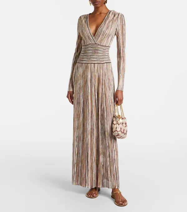 Missoni Mini Lame Clutch With Leather Details
