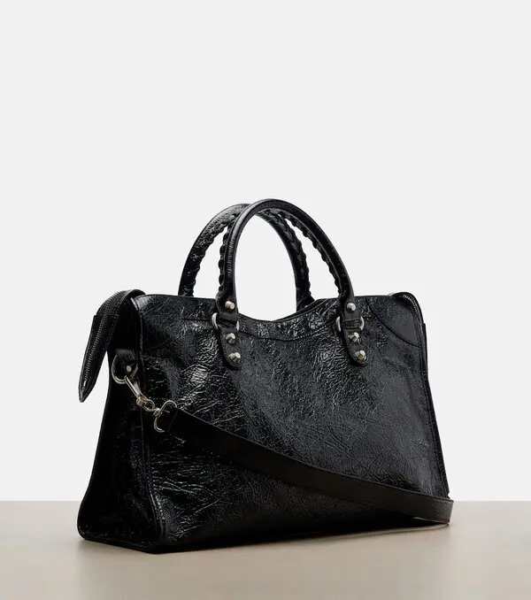 Balenciaga Le City Medium Leather Top-handle Bag - Black