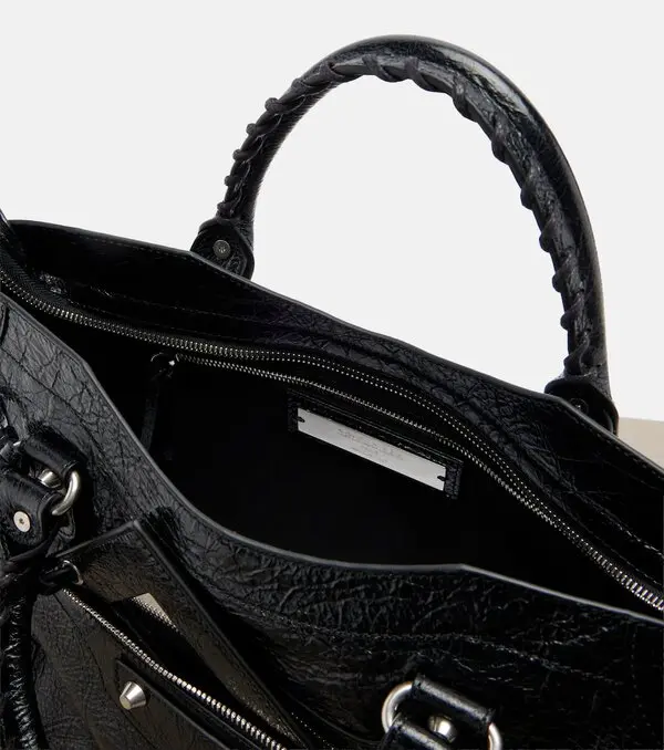 Balenciaga Le City Medium Leather Top-handle Bag - Black