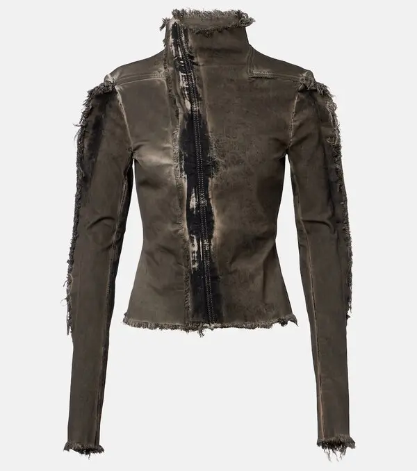Rick Owens Distressed Denim Jacket