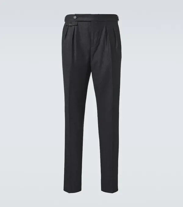 Brunello Cucinelli Virgin Wool Flannel Slim Pants