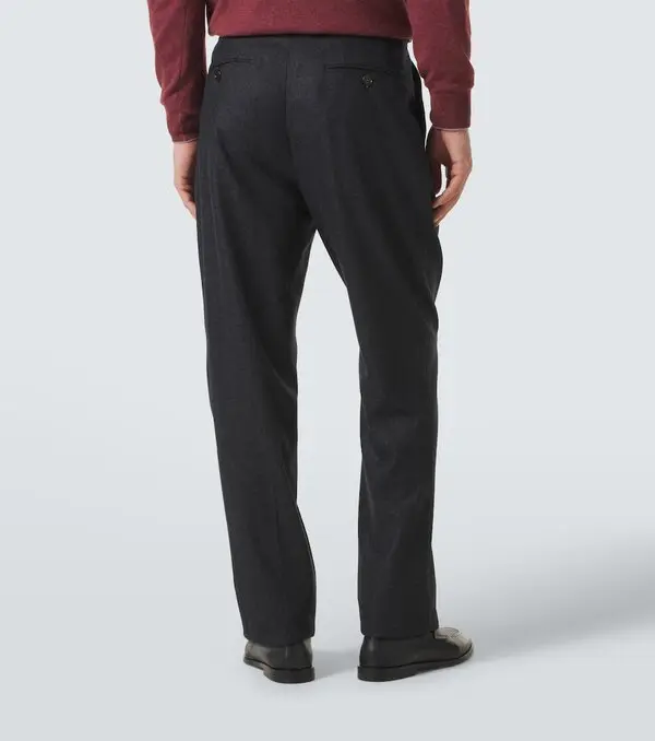 Brunello Cucinelli Virgin Wool Flannel Slim Pants