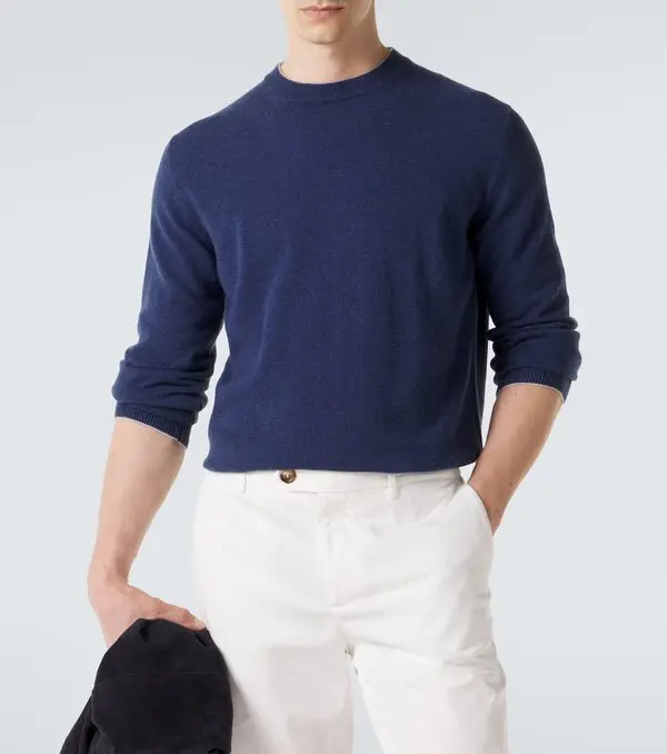 Eleventy Cashmere Crewneck Sweater - Blue