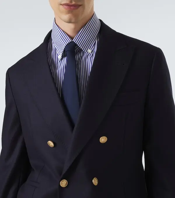 Brunello Cucinelli Double-breasted Virgin Wool Blazer