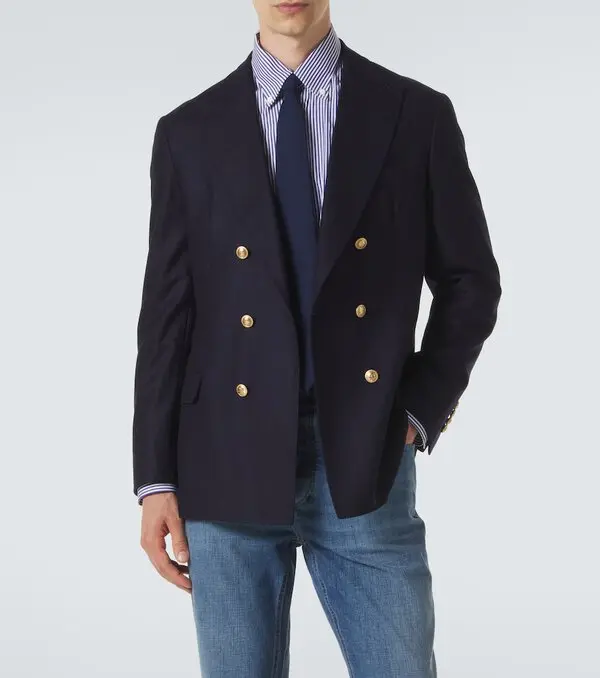 Brunello Cucinelli Double-breasted Virgin Wool Blazer