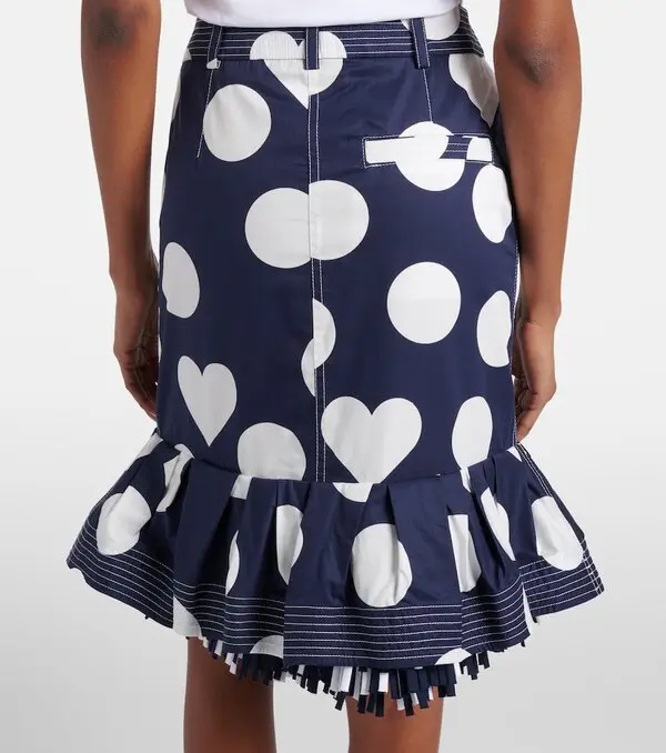 Jacquemus Printed Cotton Poplin Miniskirt - Blue
