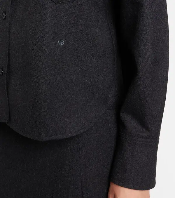 Victoria Beckham Ellys Wool Flannel Shirt
