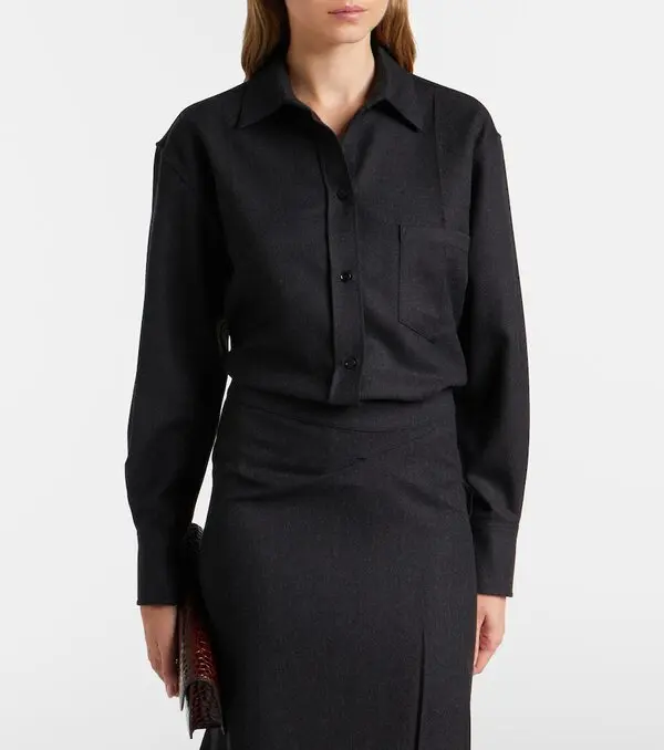 Victoria Beckham Ellys Wool Flannel Shirt