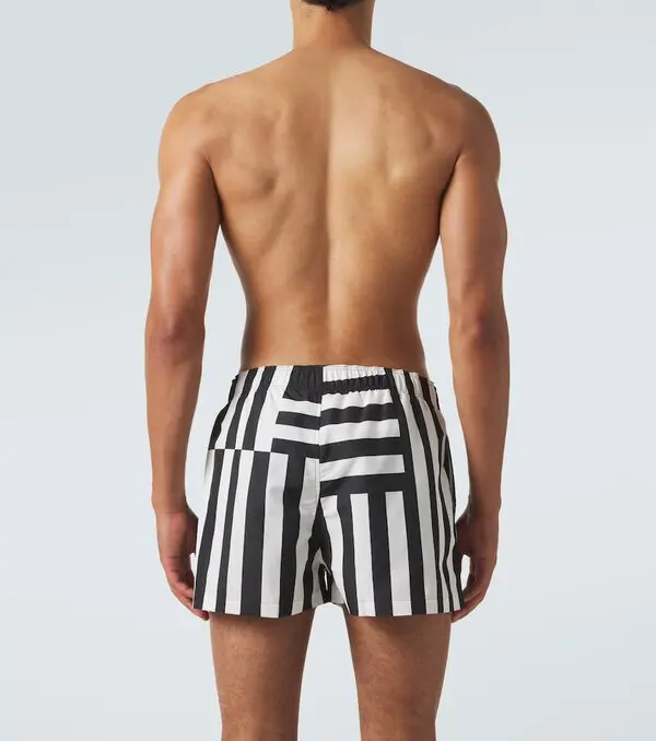Versace Striped Swim Trunks