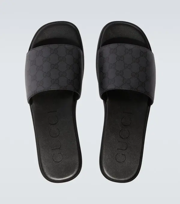 Gucci Gg Canvas Slides