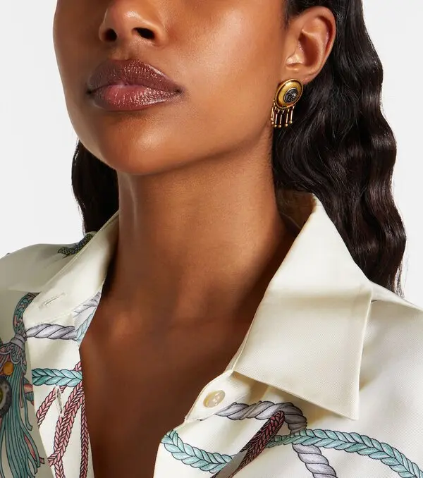 Versace Medusa Drop Earrings