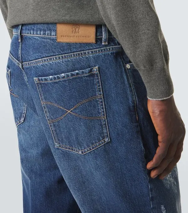 Brunello Cucinelli Mid-rise Straight Leg Jeans - Blue