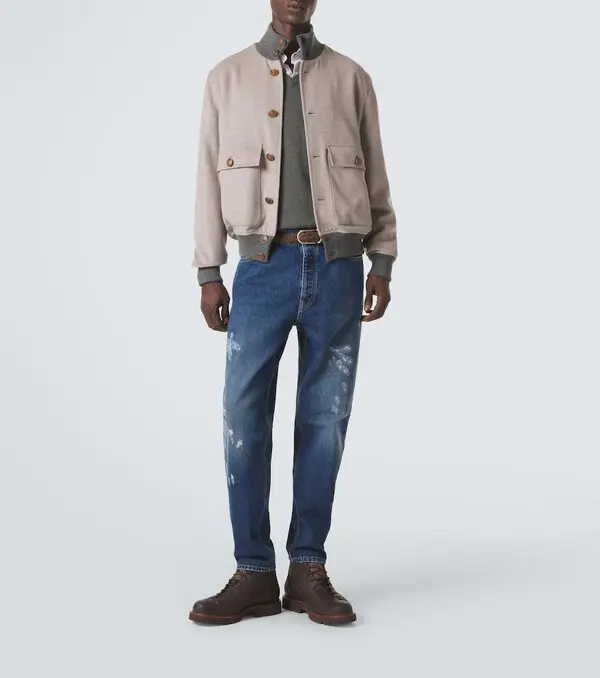 Brunello Cucinelli Mid-rise Straight Leg Jeans - Blue