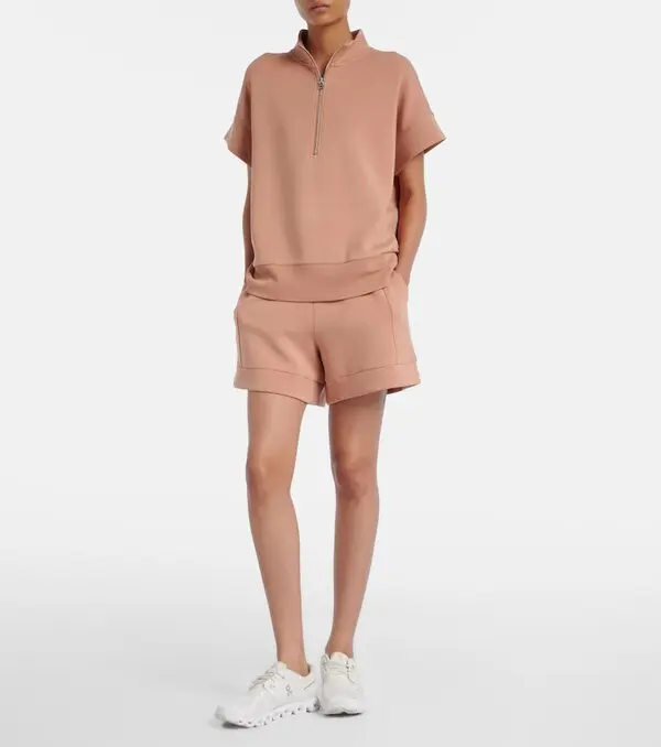 Varley Atrium High-rise Shorts In Camel - Brown
