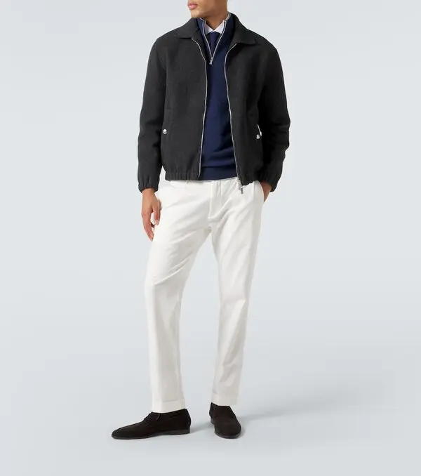 Eleventy Cashmere Half-zip Sweater - Blue
