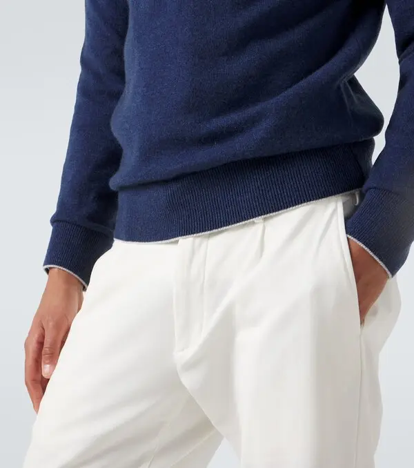 Eleventy Cashmere Half-zip Sweater - Blue